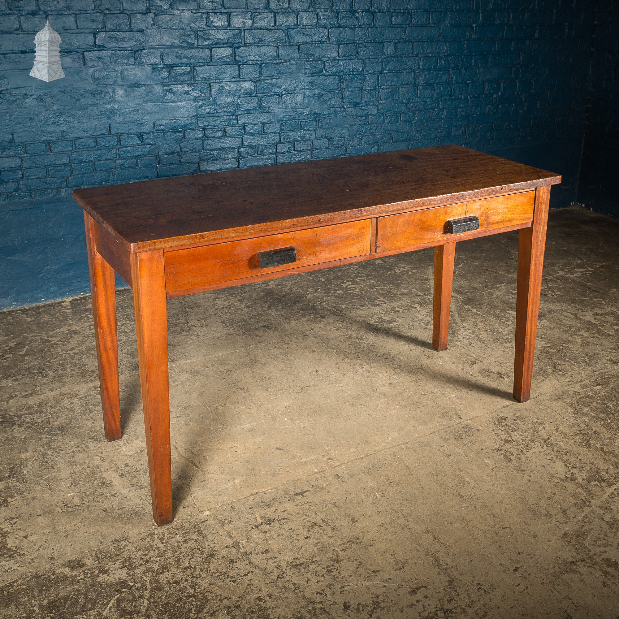Mid Century Iroko School Science Lab Table with Drawers | Norfolk ...