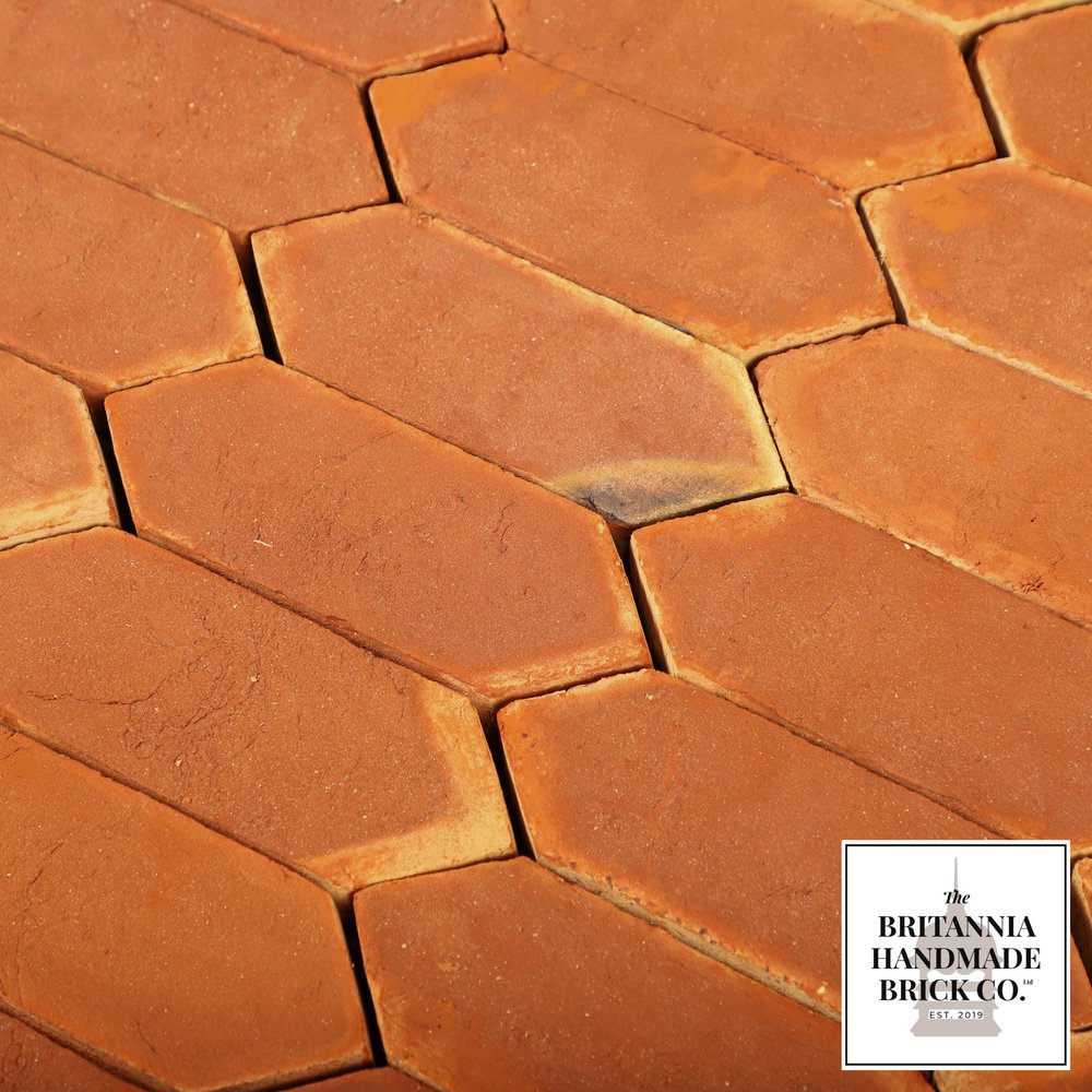 Handmade Red Floor Brick, Tessellating Polygon | Norfolk Reclamation