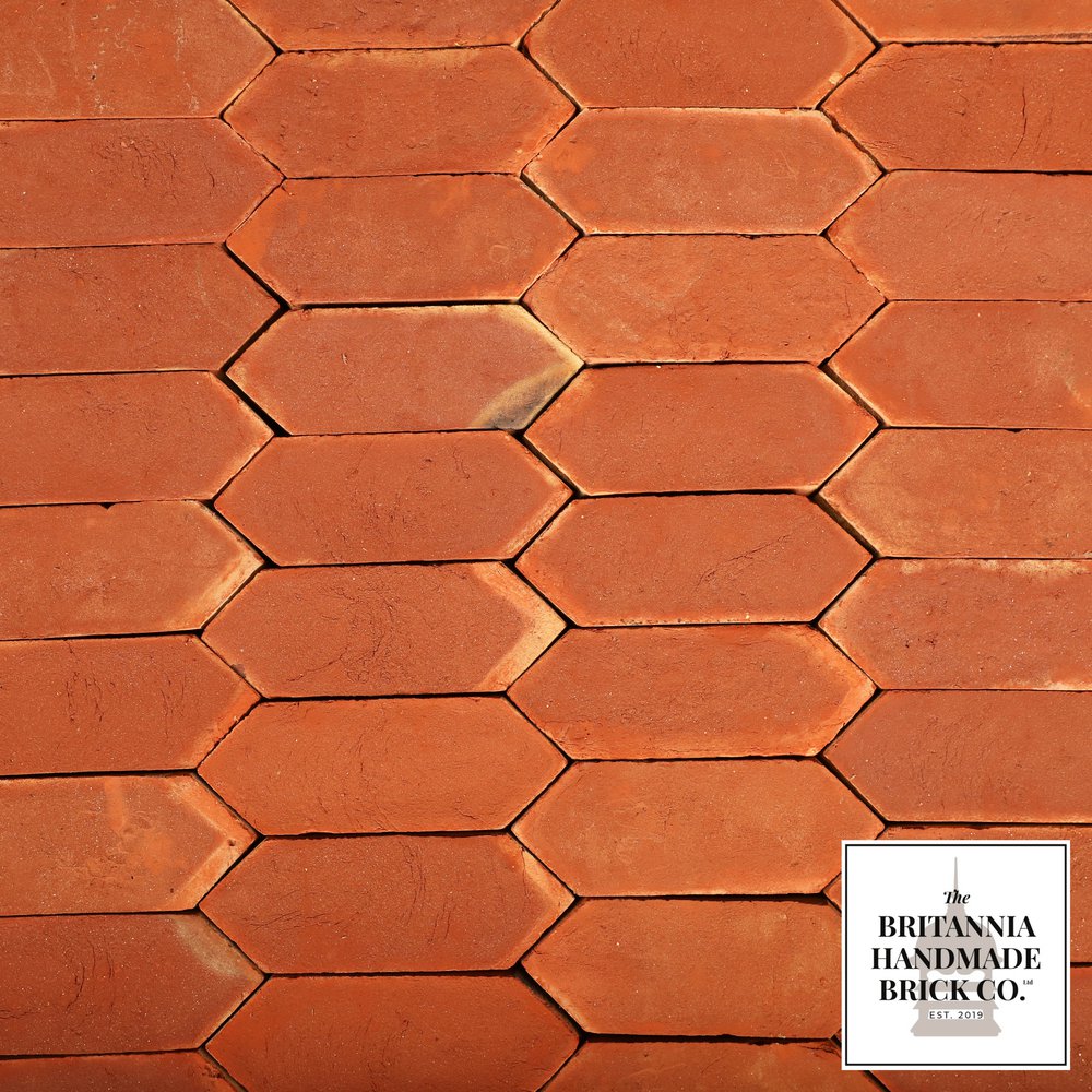Handmade Red Floor Brick, Tessellating Polygon | Norfolk Reclamation