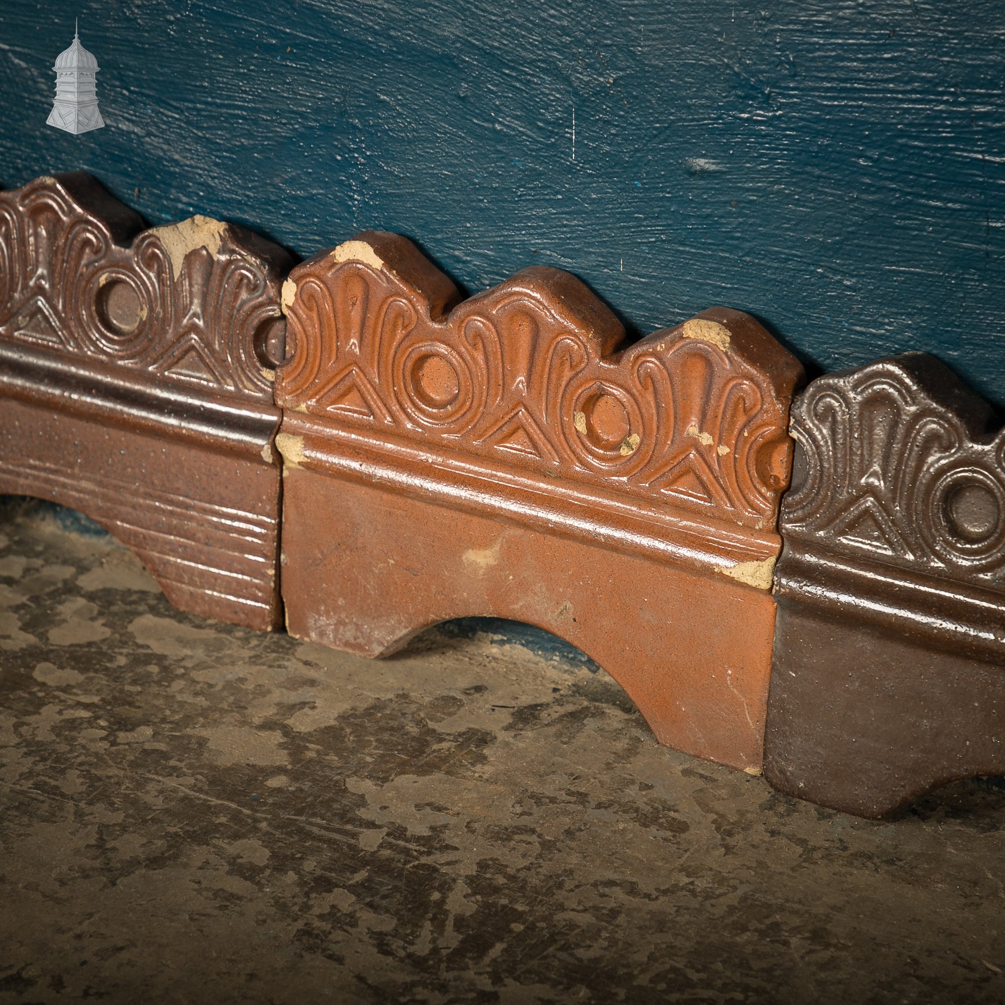 Scalloped Garden Edging, Matched set of 29 Salt Glazed Path Edging - A ...