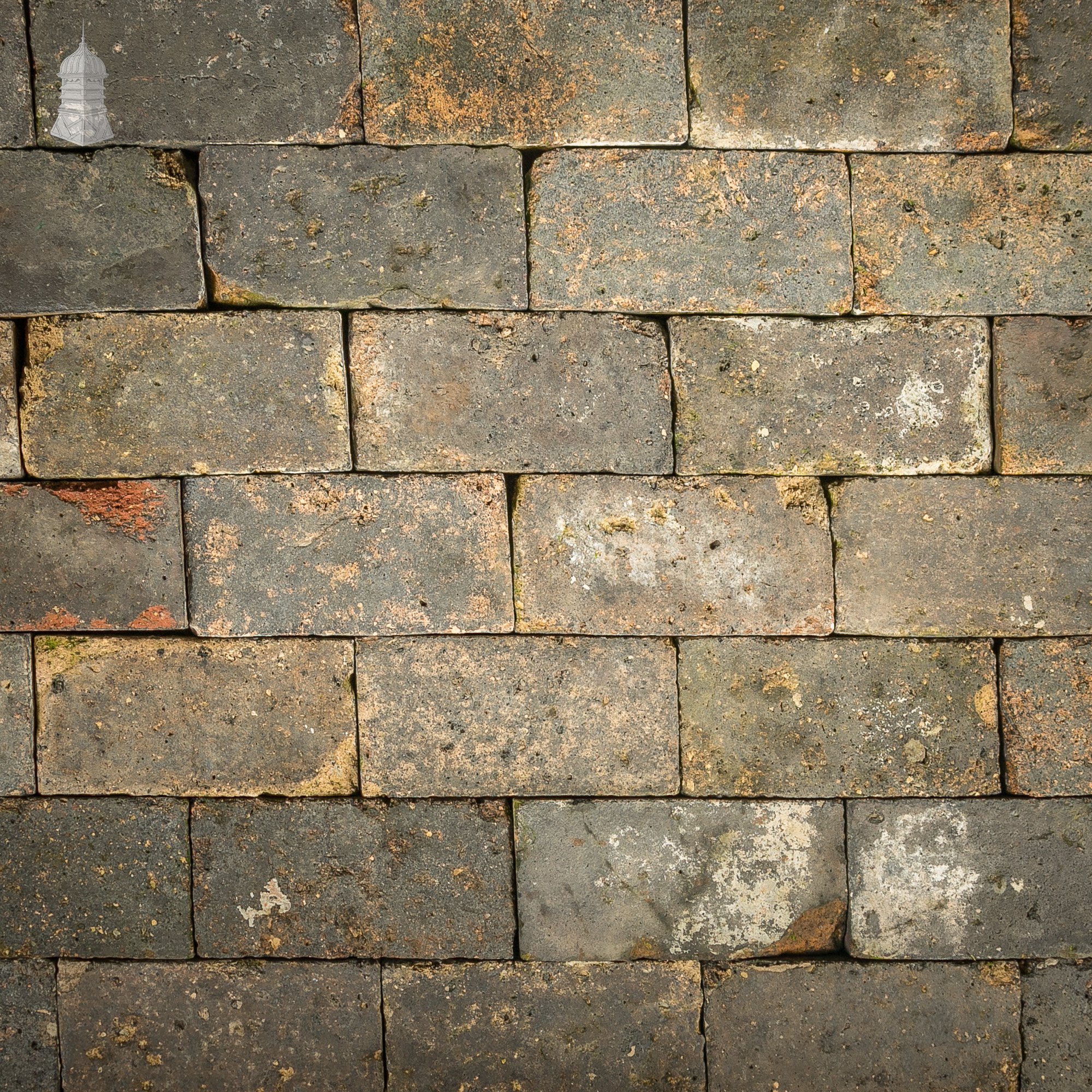 Staffordshire Stable Bricks, Worn Blue Stable Paver Blocks, Batch of ...