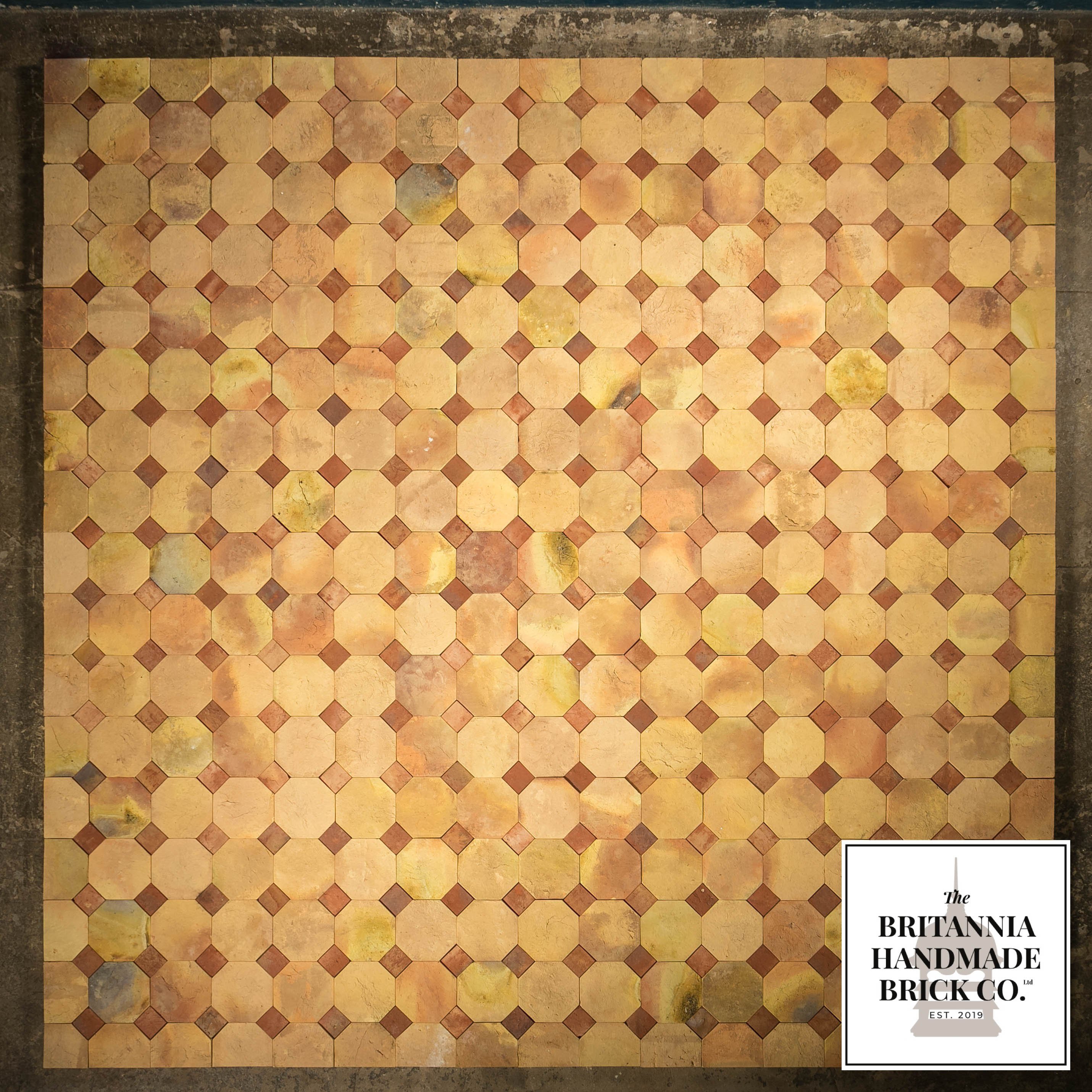 Octagonal Pamment Floor, Handmade Period Style Buff and Red Tiles in a ...